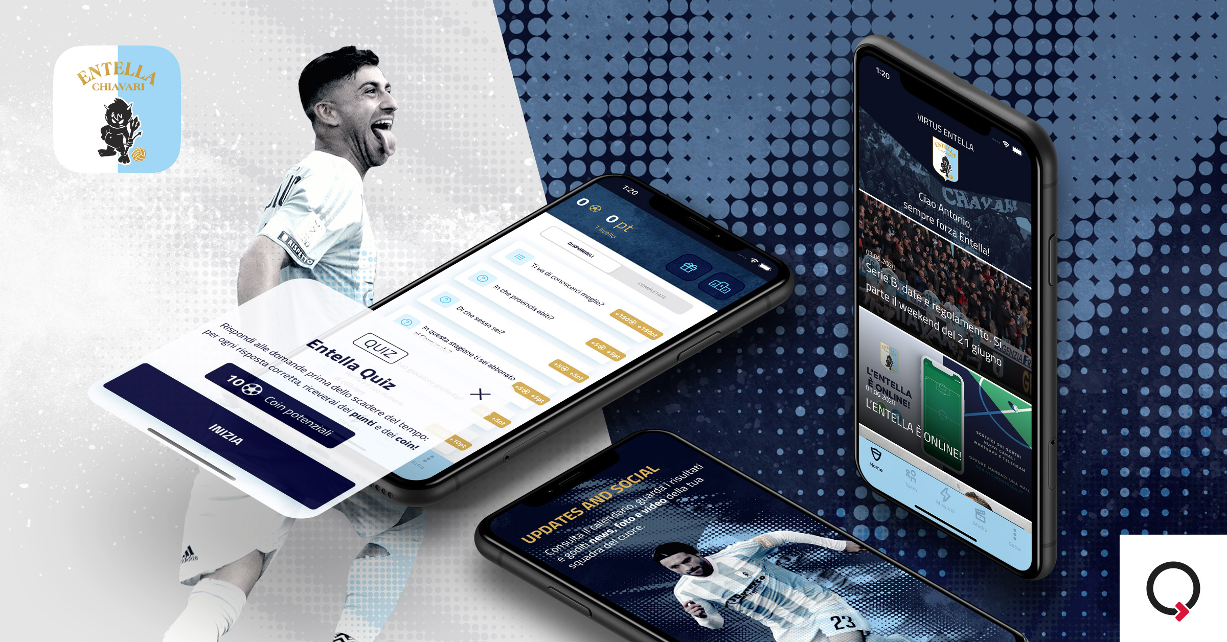 Virtus Entella Official App | Works - IQUII Digital Company